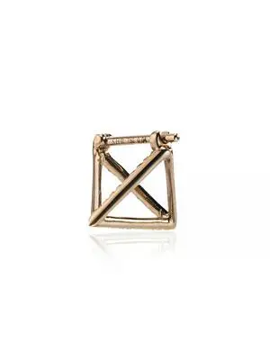 Shihara 18kt Yellow Gold Diamond Triangle Earring