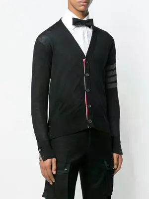 Thom Browne Fine Merino Wool V-neck Cardigan