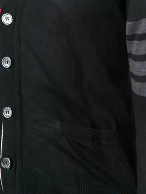 Thom Browne Fine Merino Wool V-neck Cardigan