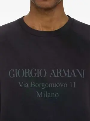 Giorgio Armani Logo-print Cotton-blend Sweatshirt