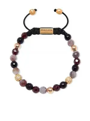 NIALAYA JEWELRY Crystal-embellished Beaded Bracelet - Black
