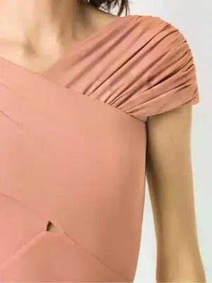 AMIR SLAMA Ruched Crossover Body Top