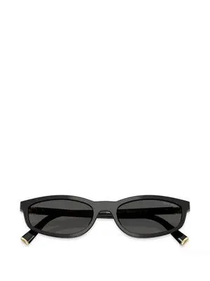 Miu Miu Oval Frame Sunglasses - Black