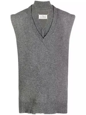 MAISON MARGIELA Layered Knitted Vest