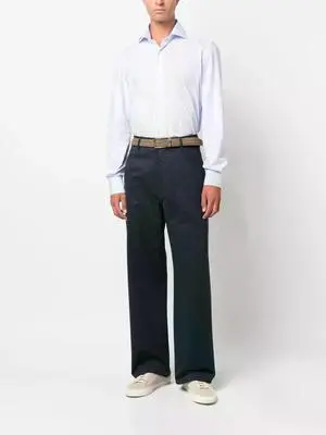 LUIGI BORRELLI Striped Long-sleeve Cotton Shirt