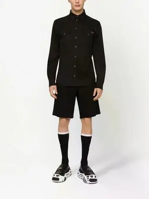 Dolce & Gabbana Logo-appliqué Denim Shorts