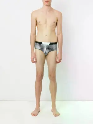 AMIR SLAMA Striped Swim Briefs