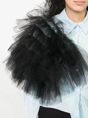 ACT Nº1 Tulle-embellished Detail Shirt