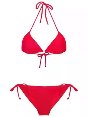 AMIR SLAMA Self-tie Triangle Bikini - Red