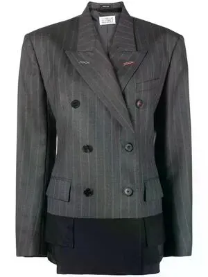 MAISON MARGIELA Spliced Pinstriped Wool Blazer