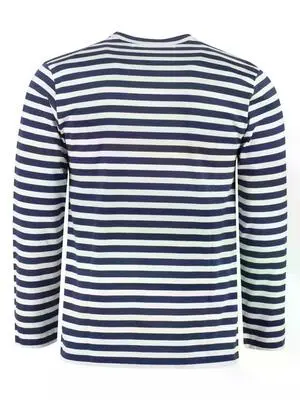 Play Comme Des Garcon Striped Long-sleeved T-shirt - Blue
