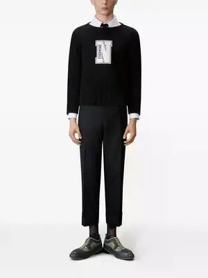 Thom Browne Slogan-print Virgin Wool Sweater
