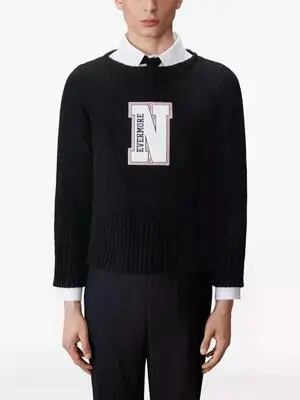 Thom Browne Slogan-print Virgin Wool Sweater