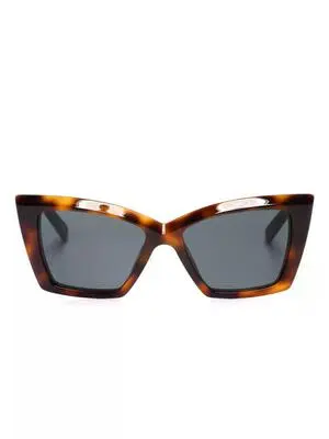 Saint Laurent Butterfly-frame Sunglasses - Brown