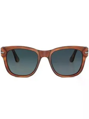 Persol Round-frame Straight-arm Sunglasses - Brown