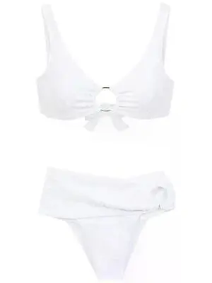 AMIR SLAMA Textured Bikini Set - White