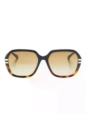 Chloé West Tortoiseshell Square-frame Sunglasses - Brown