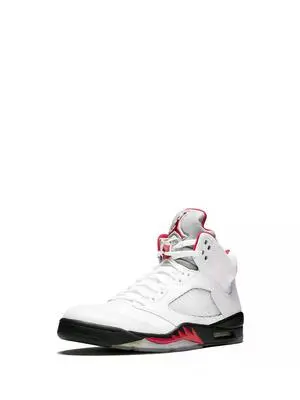 JORDAN Air 5 Retro Fire Red 2013 Sneakers - White