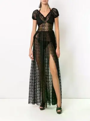 AMIR SLAMA Lace Long Swimsuit