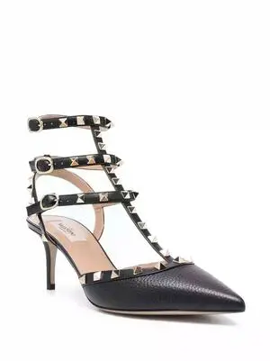 Valentino Garavani 65mm Rockstud Caged Heeled Pumps - Black