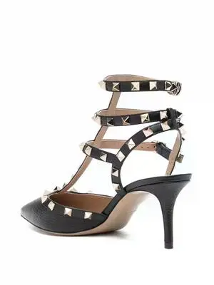 Valentino Garavani 65mm Rockstud Caged Heeled Pumps - Black