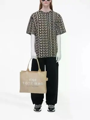 Marc Jacobs Large Logo-embroidered Tote - Neutrals