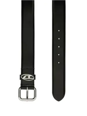 DIESEL® B-1dr Leather Belt - Black