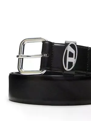 DIESEL® B-1dr Leather Belt - Black