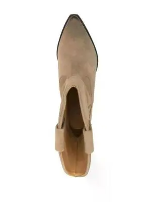Isabel Marant Étoile Suede Cowboy Boots - Brown