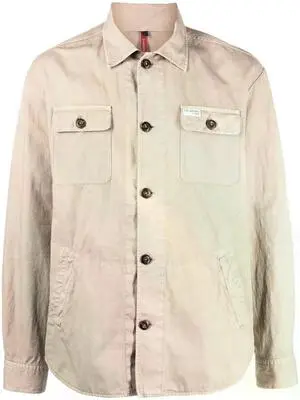 FAY Button-down Shirt Jacket - Neutrals