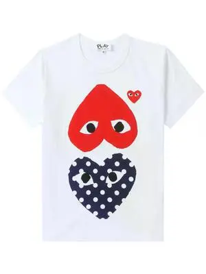 Play Comme Des Garcon Logo-print Cotton T-shirt