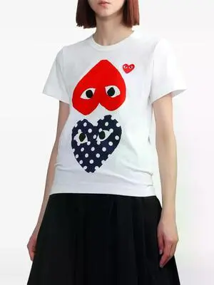 Play Comme Des Garcon Logo-print Cotton T-shirt