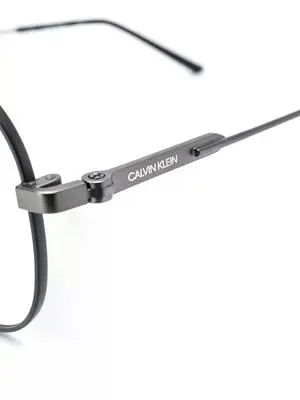 Calvin Klein Matte Finish Pilot-frame Glasses