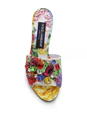 Dolce & Gabbana Floral Embellished Sandals
