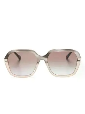 Chloé Ombré-effect Square-frame Sunglasses - Neutrals