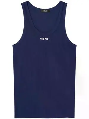 Versace Ribbed Cotton Tank Top