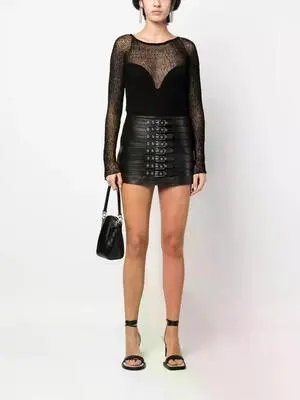 MANOKHI Multiple Belts Mini Skirt
