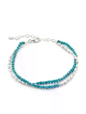 Monica Vinader Two-Tone Beaded Bracelet Silver