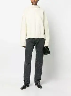 Jacob Cohen Distressed-finish Straight-leg Trousers