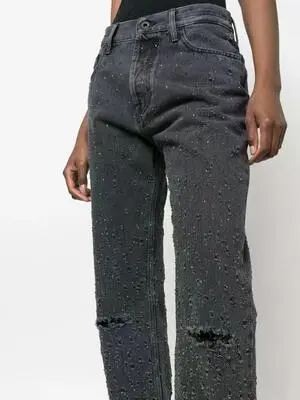 Jacob Cohen Distressed-finish Straight-leg Trousers