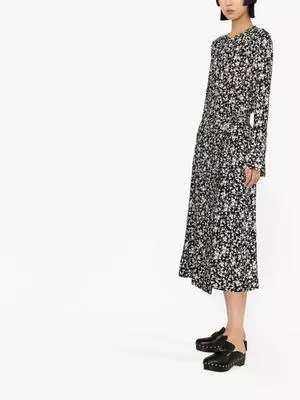 GANNI Floral-print Crepe Blouse