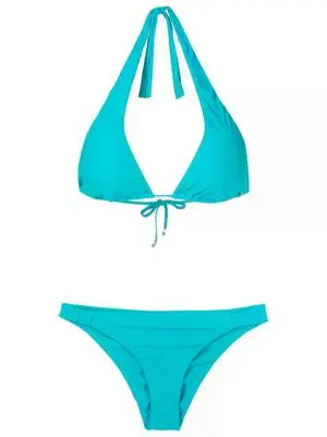 AMIR SLAMA Halterneck Triangle Bikini - Blue