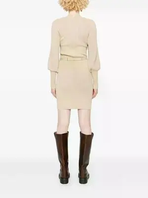 TWINSET Ribbed-knit Midi Dress