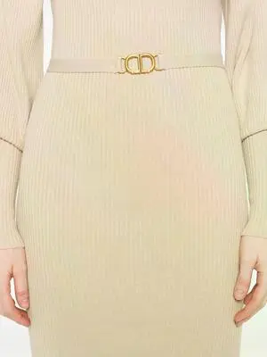 TWINSET Ribbed-knit Midi Dress