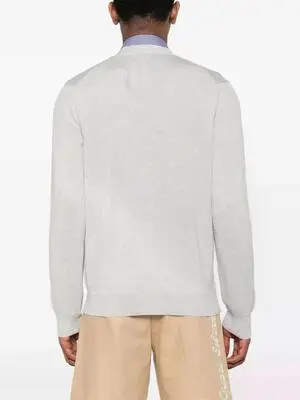 Maison Kitsuné Bold Fox Head Wool Cardigan - Grey
