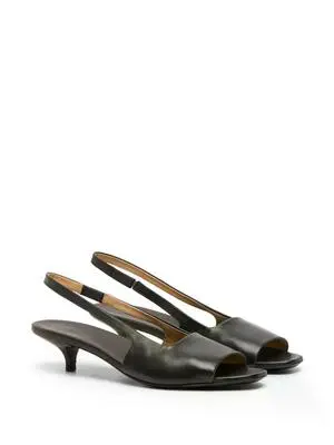 Marsèll Fiuto Leather Slingback Sandals - Black