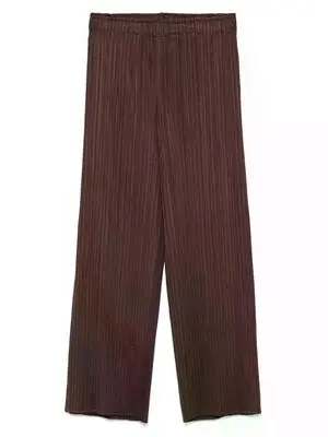 Issey Miyake Plissé Trousers - Brown