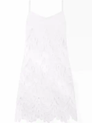 Dolce & Gabbana Openwork Sleeveless Minidress - White