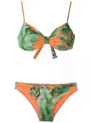 AMIR SLAMA Mata Atlântica Print Bikini Set