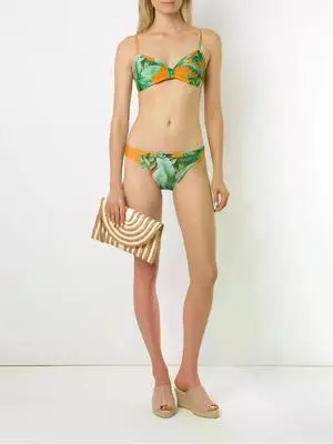 AMIR SLAMA Mata Atlântica Print Bikini Set